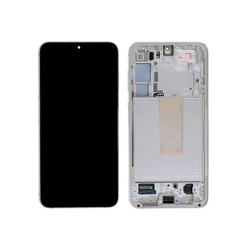 n117.1 Pantalla completa original con marco para Samsung Galaxy S23 S911 *plata* - Repuestos Digital